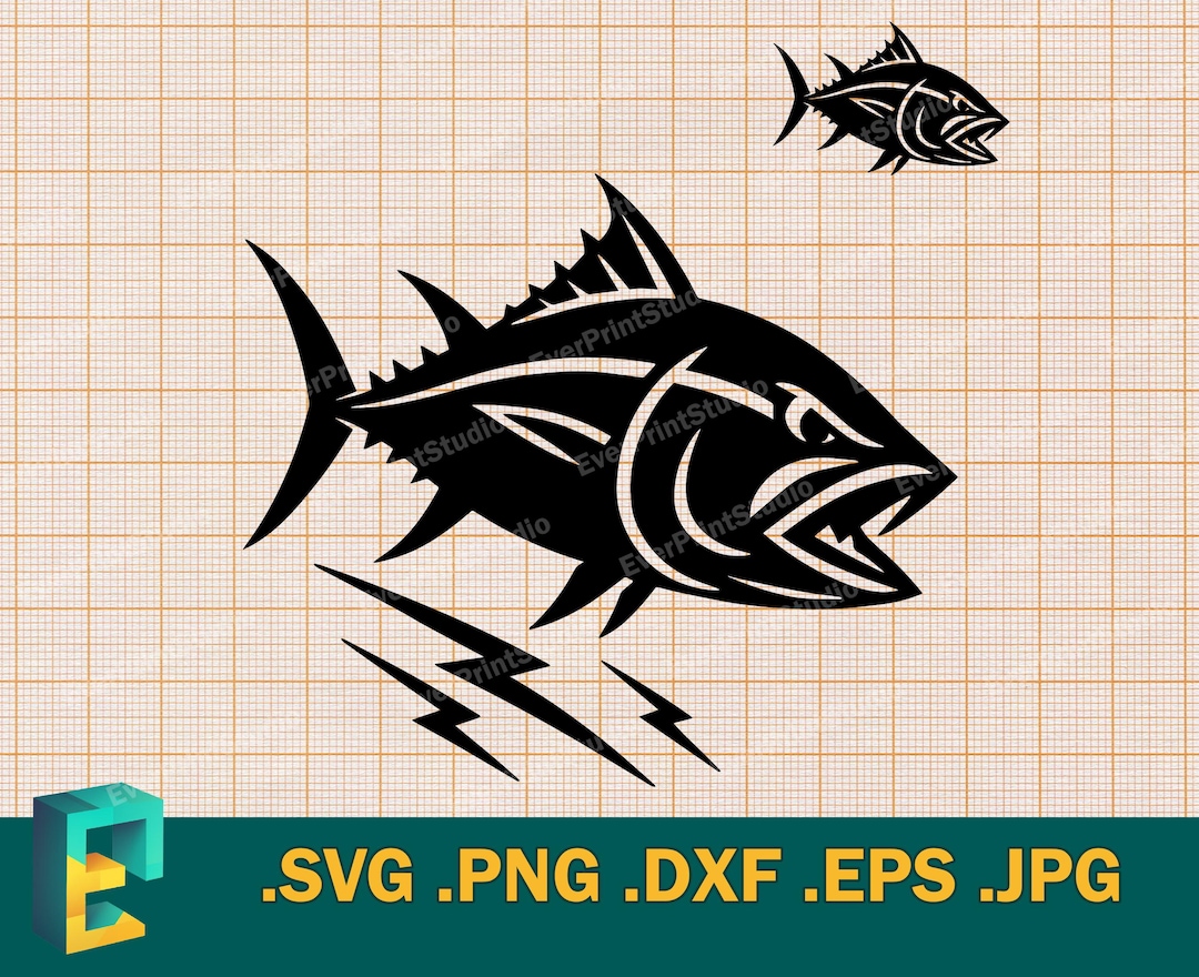 Tuna SVG - Cricut, Silhouette | Vector Tuna Fish Cut File | Atlantic ...