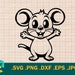 Cute Mouse SVG - Cricut, Silhouette | Happy Mouse Cut File for Cricut ...