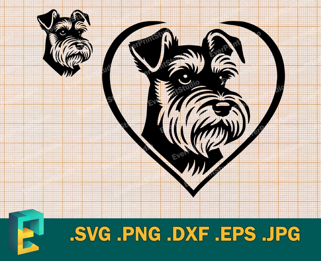 Miniature Schnauzer SVG - Cut File Cricut, Silhouette | Vector Cute ...