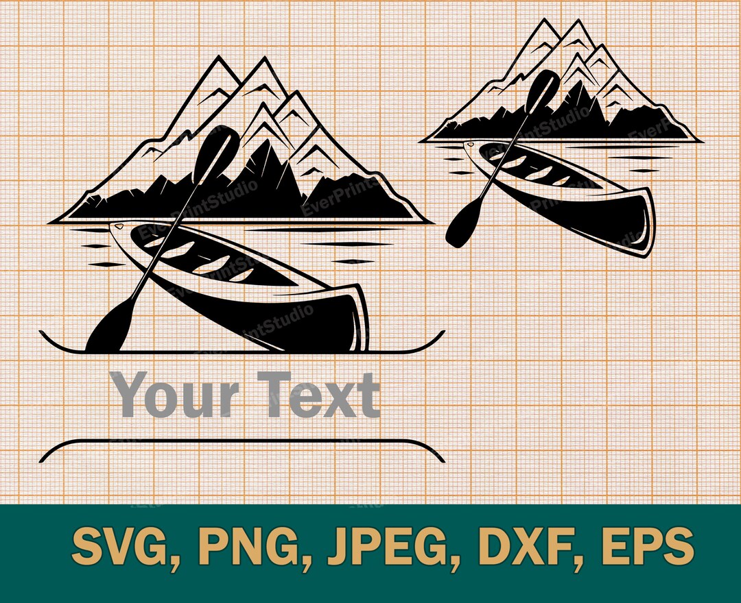 Set of 2 Kayak Svg, Kayak Clipart, Kayak Png, Kayak Camping, Kayak Cut ...