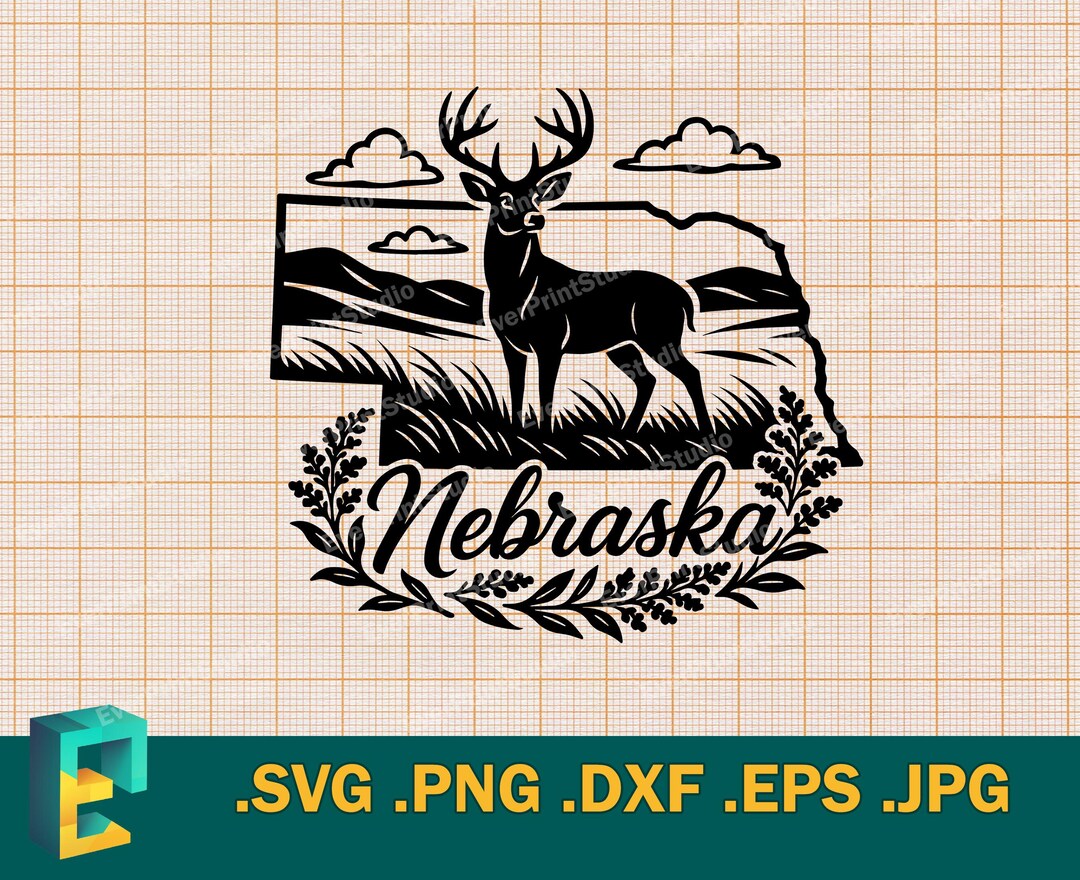 Nebraska SVG - Cricut, Silhouette | Vector Nebraska State USA Cut File ...