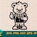 School Mascot Teddy Bear SVG - Cricut, Silhouette | Vector Urban ...