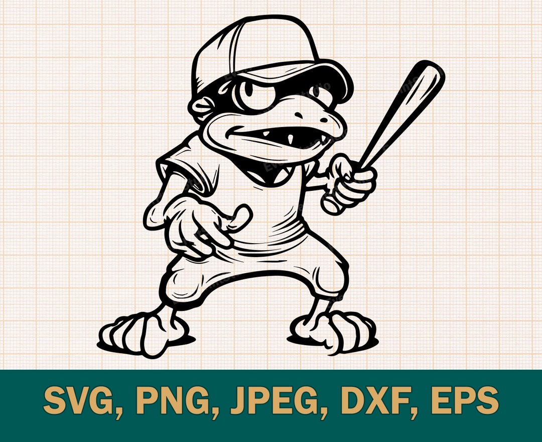 Baseball Frog SVG Unique Design for Sublimation Sports Shirt Printable ...