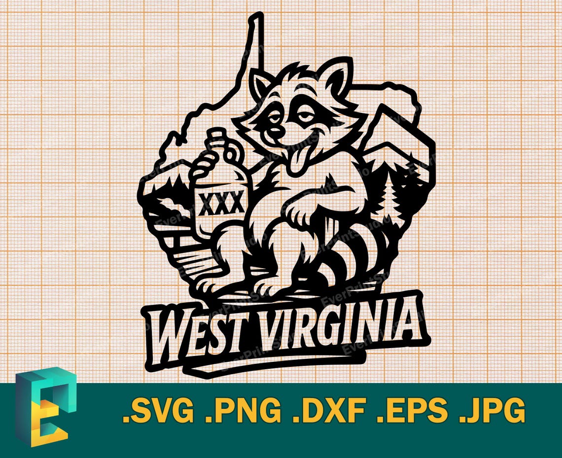 West Virginia SVG - Cricut, Silhouette | Vector West Virginia State USA ...