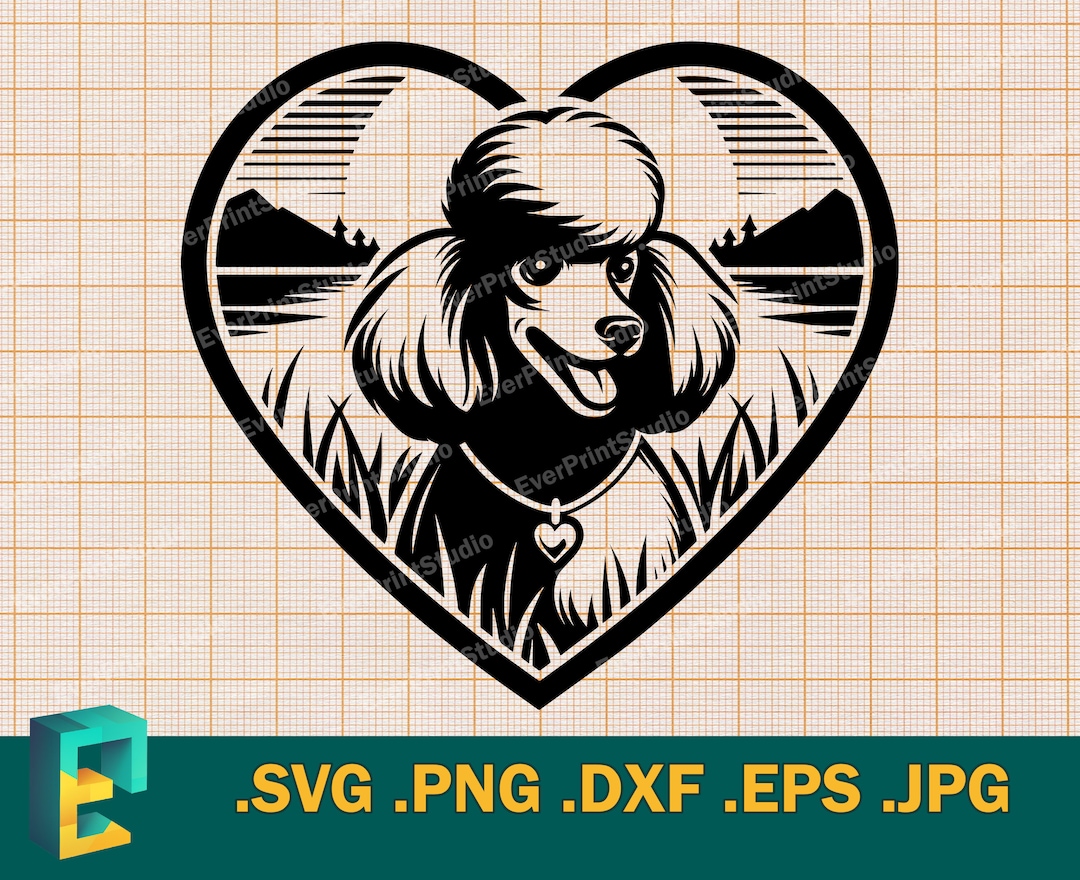 Poodle SVG - Cricut, Silhouette | Vector Artistic Poodle Dog SVG ...