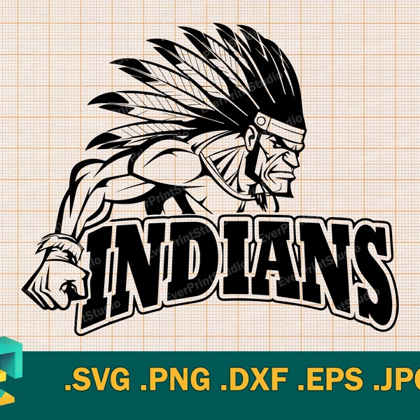 Indians School Logo Svg - Etsy