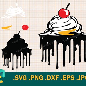 Ice Cream Cake SVG - Design for Cricut & Silhouette, Cookie, Candy Cake ...