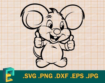 Cute Mouse SVG - Cricut, Silhouette | Happy Mouse Cut File for Cricut ...