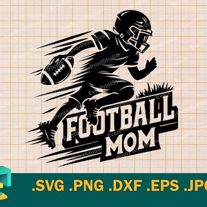 Football Mom SVG - Cricut, Silhouette | Download Printable Vector ...