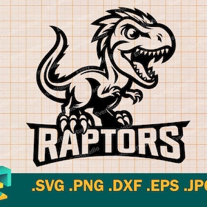 Raptors Mascot Svg - Cricut, Silhouette | Raptors Sports Team Logo SVG ...