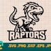 Raptors Mascot Svg - Cricut, Silhouette | Raptors Sports Team Logo SVG ...