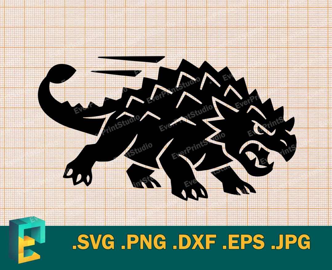 Ankylosaurus Dyno SVG - Cricut, Silhouette, Vector Dino Dinosaur ...