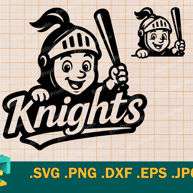 Knights Baseball Svg - Etsy