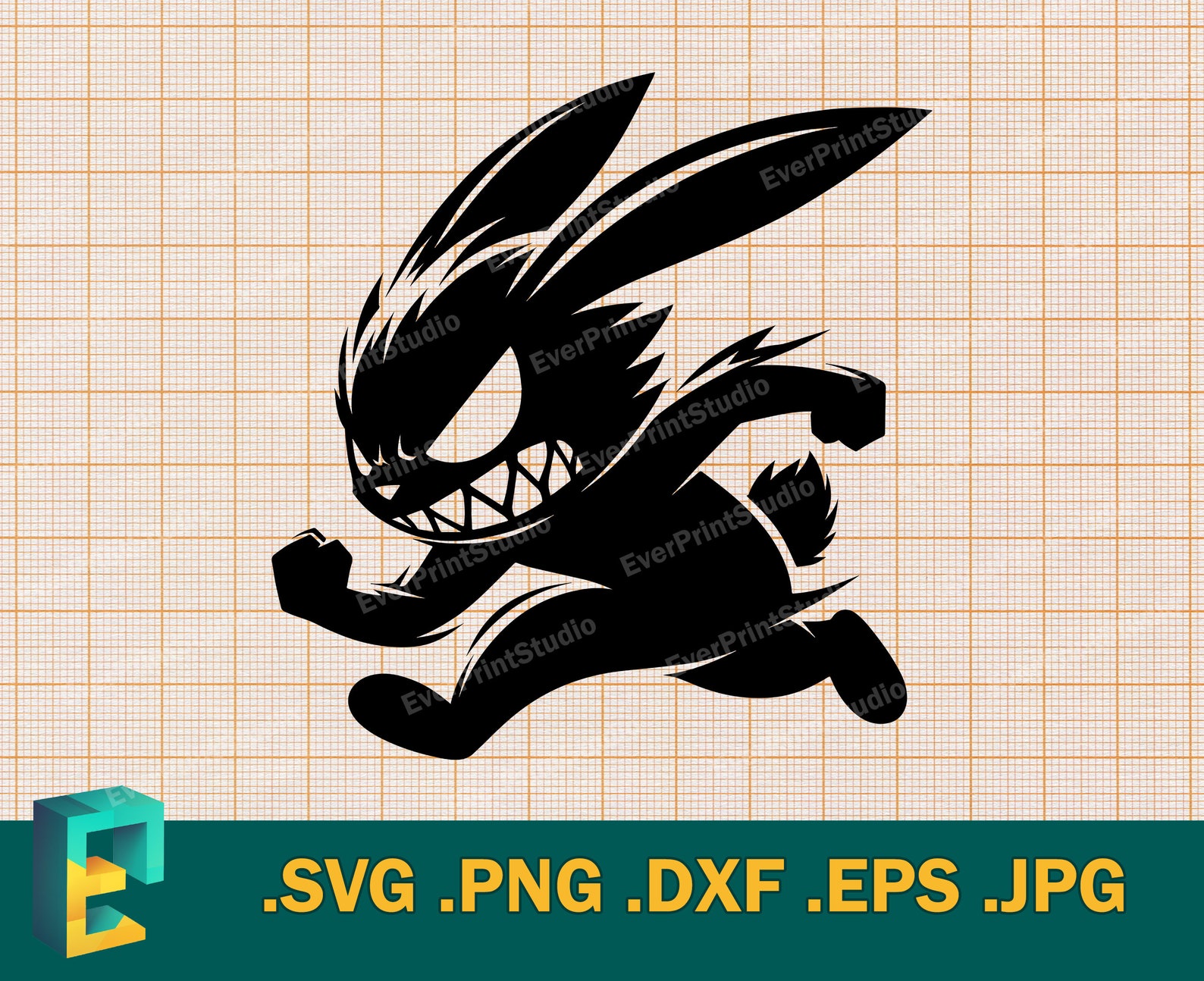 Running Bunny SVG Cut File for Cricut and Silhouette Downloadable Bad ...