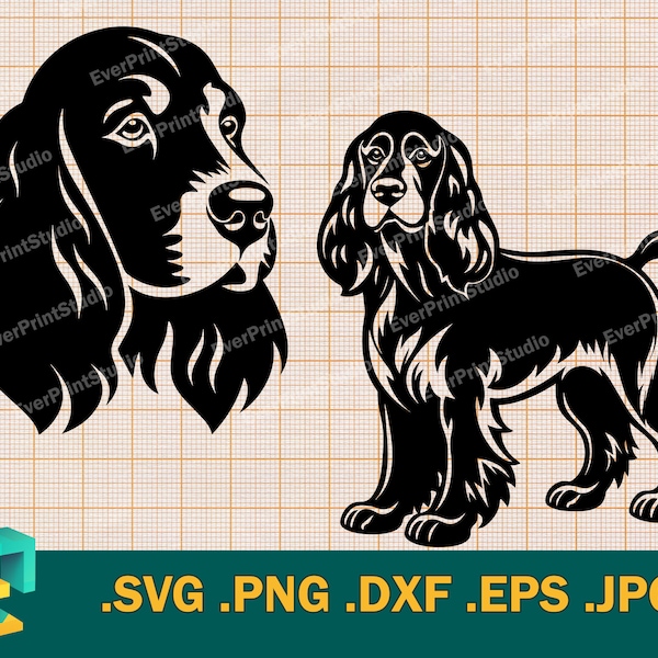 American Cocker Spaniel Svg - Etsy