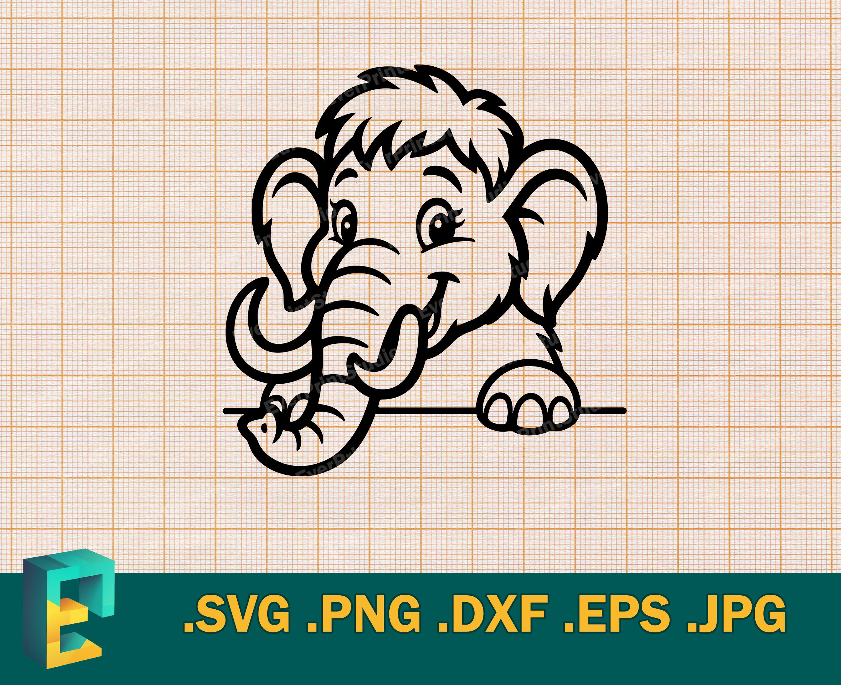 Baby Mammoth SVG - Cricut Cut File Download | Cute Baby Mammoth ...