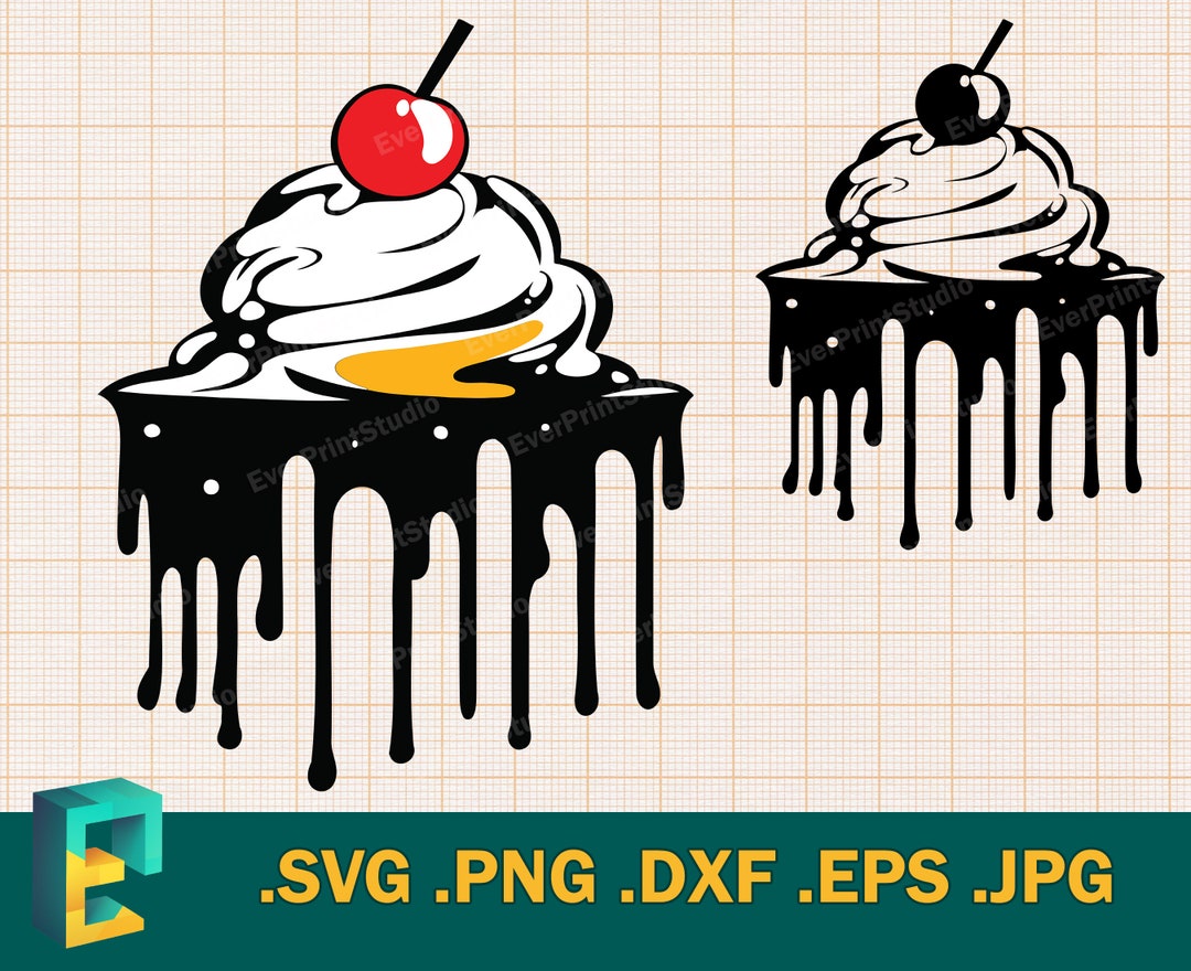 Ice Cream Cake SVG - Design for Cricut & Silhouette, Cookie, Candy Cake ...