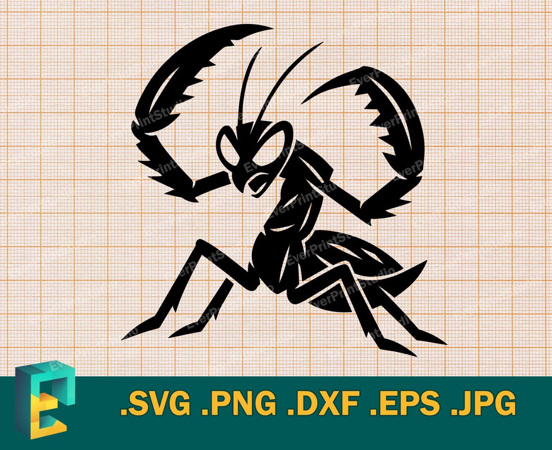 Mantis Svg - Cricut, Silhouette Cut File | Vector Praying Mantis Design ...