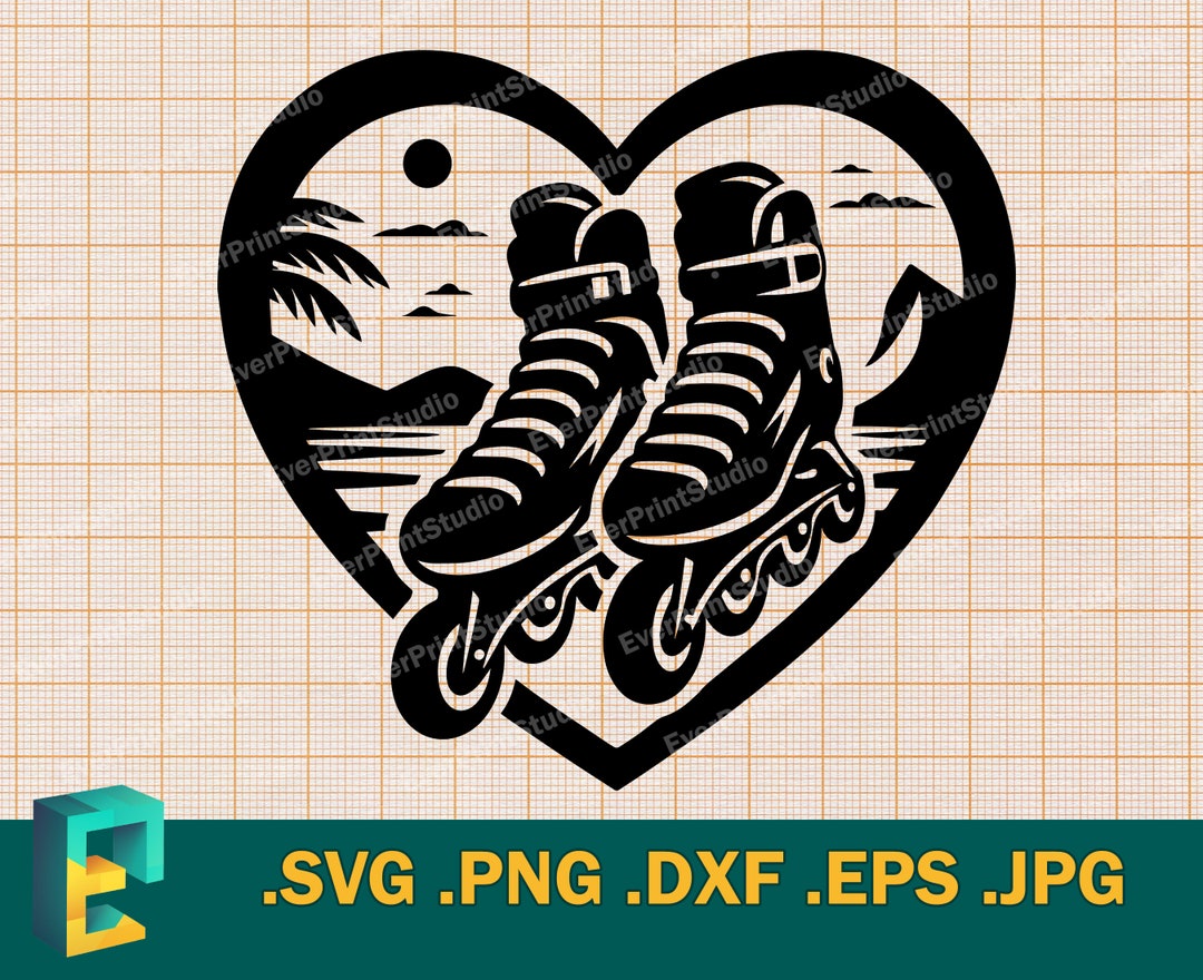 Rollerblades SVG - Cricut, Silhouette | Vector Roller Blades Svg Cut ...