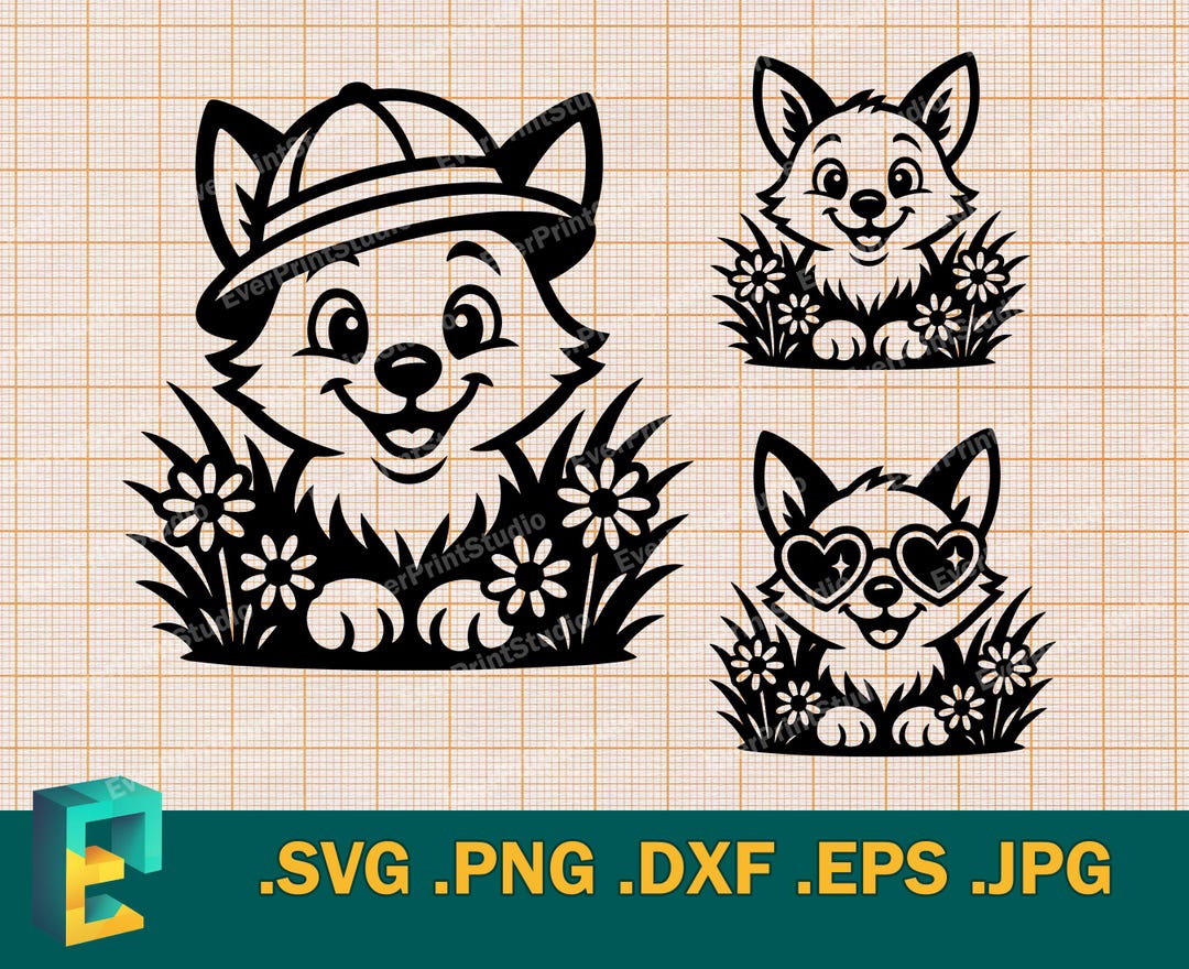 Fox SVG - Cut Files for Cricut, Silhouette | Vector Art Fox SVG Cut ...