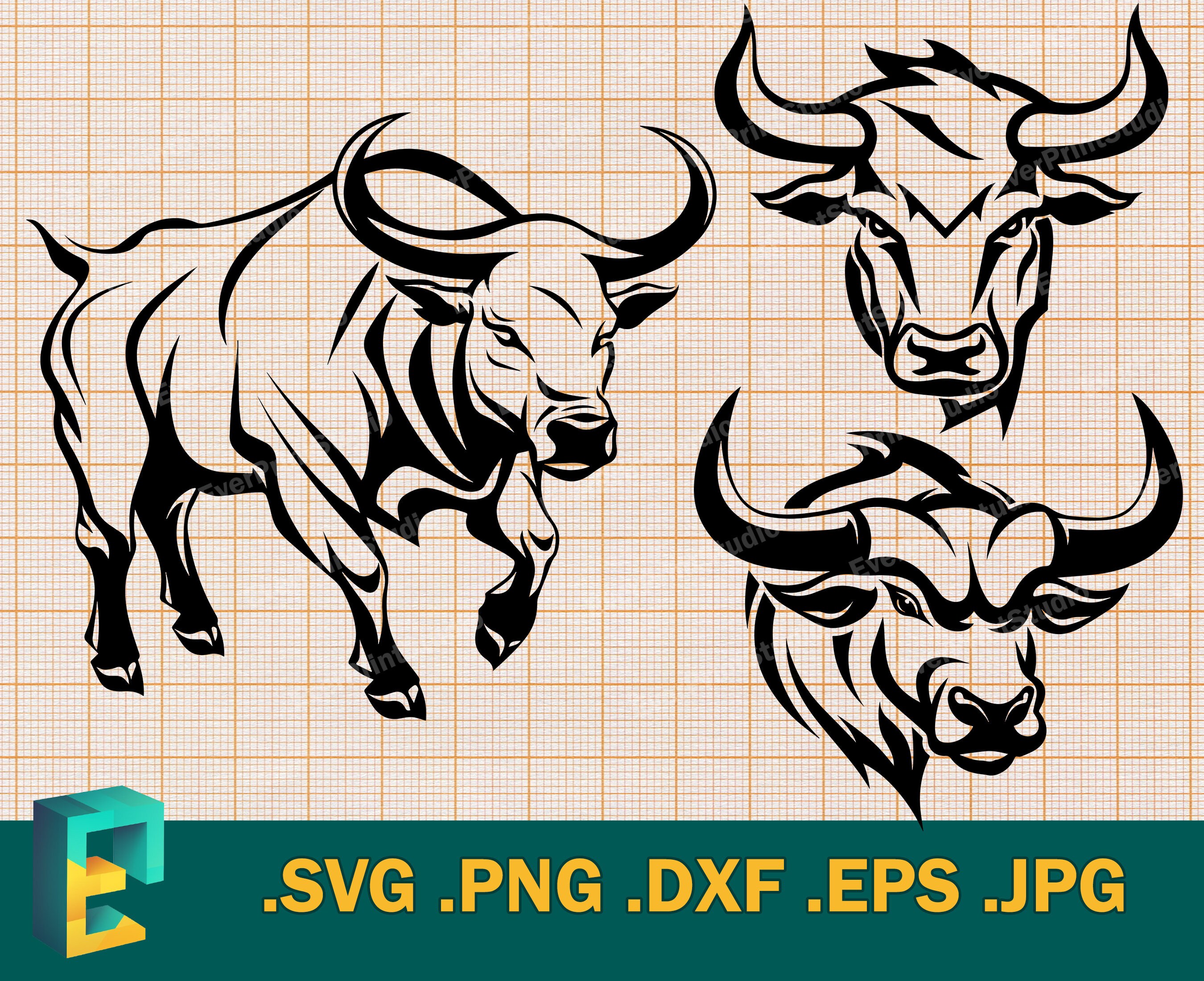 Running Bull Silhouette