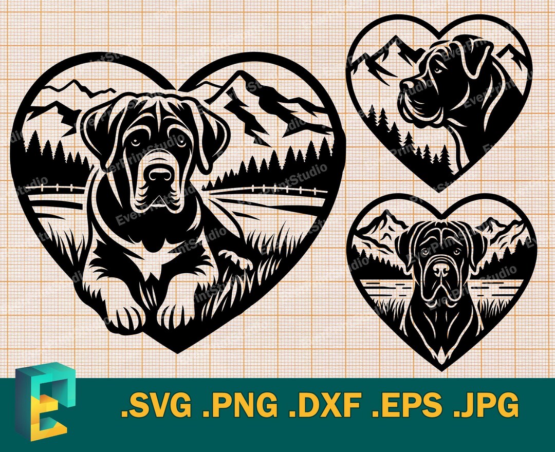 Cane Corso SVG - Cricut, Silhouette | Vector Cane Corso SVG Template ...