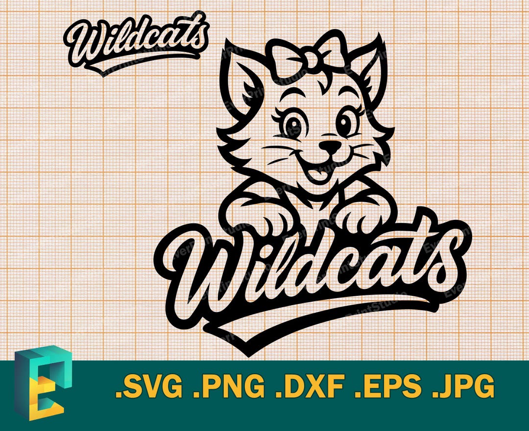 Wildcats Girls Team SVG - Cricut, Silhouette Cut File | Little Wildcats ...