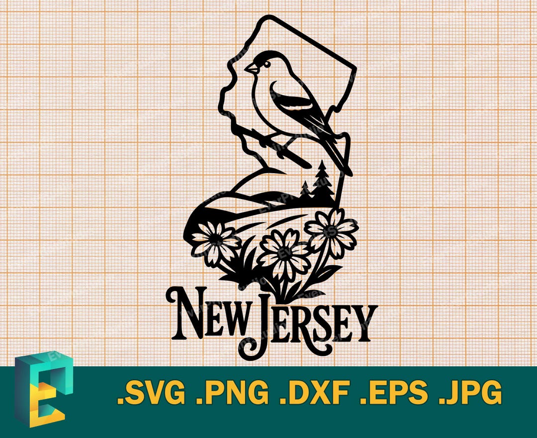 New Jersey SVG - Cricut, Silhouette | Vector New Jersey State, USA Cut ...