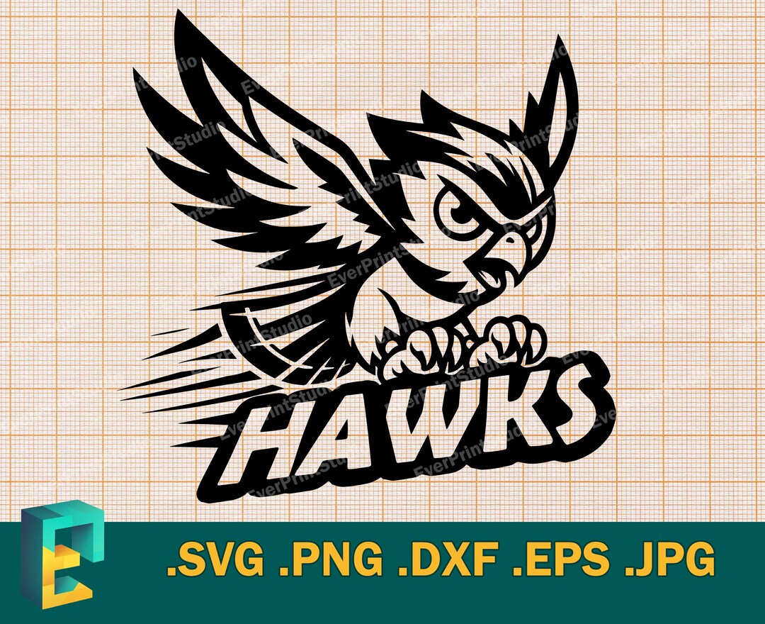 Hawks SVG - Cut File for Cricut & Silhouette | Hawks Kids Sport Team ...