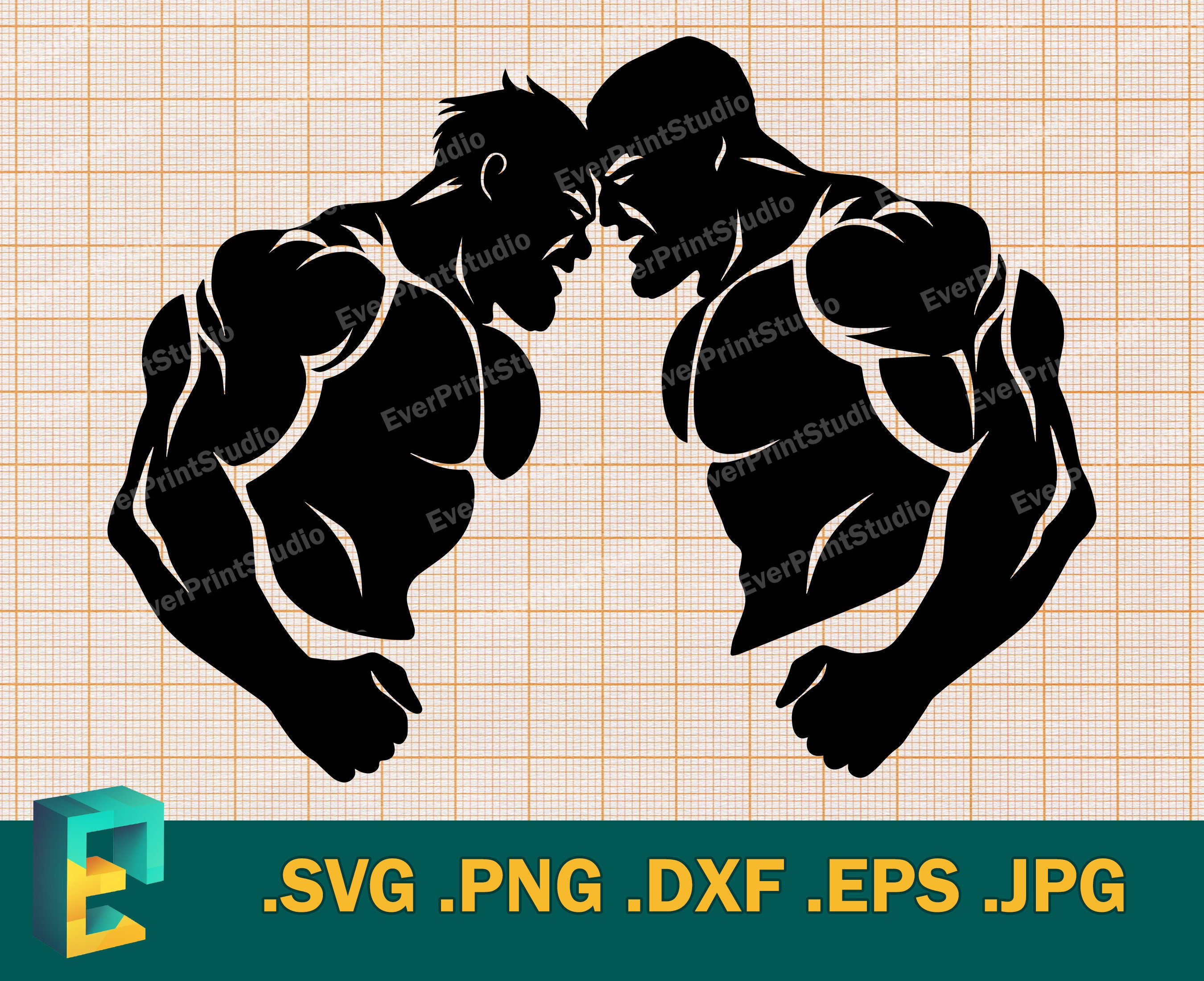 Wrestling SVG - Cricut, Silhouette | Vector Wrestling Cut File ...
