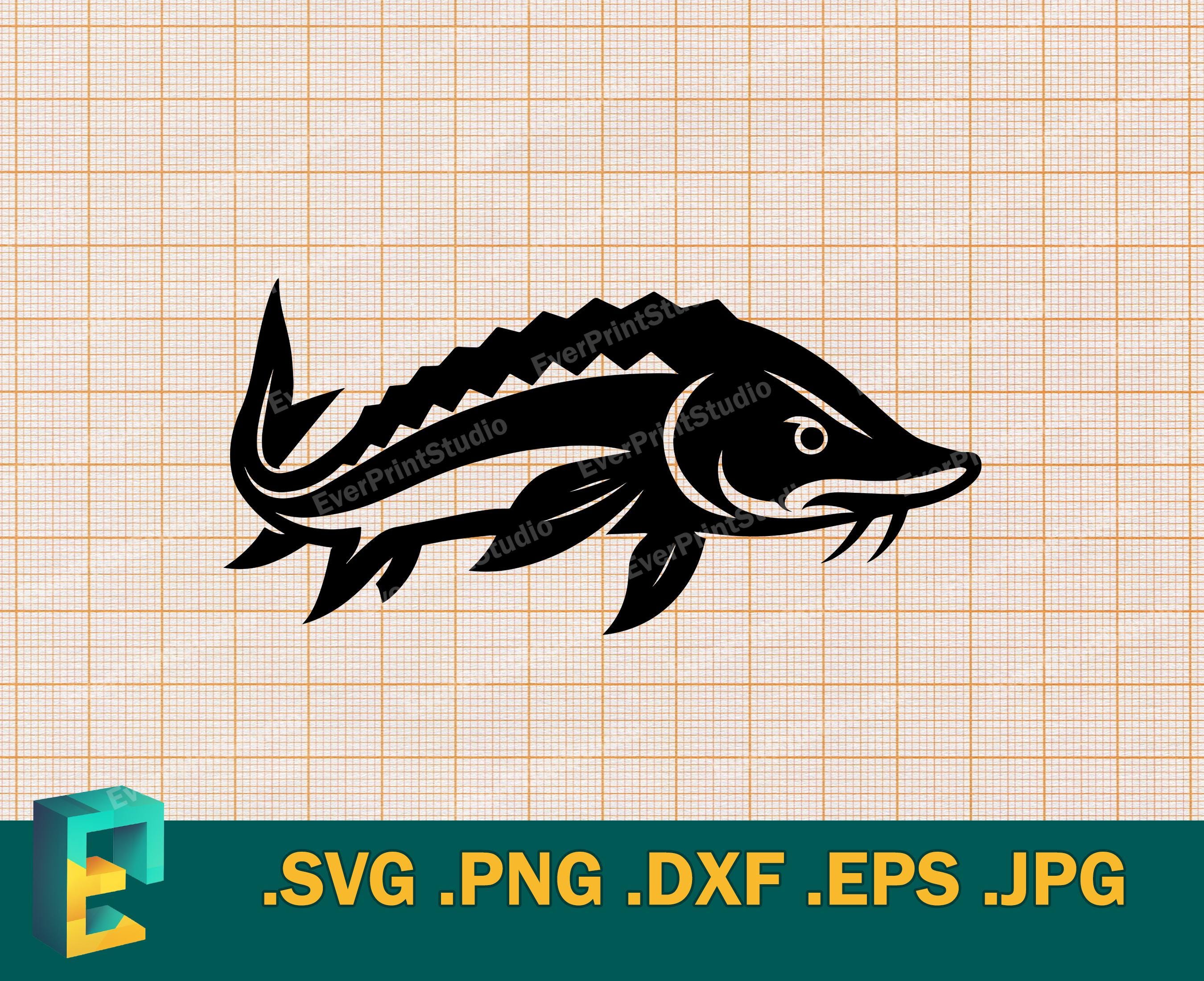 Sturgeon SVG - Cricut, Silhouette | Vector Sturgeon Cut File | Sturgeon ...