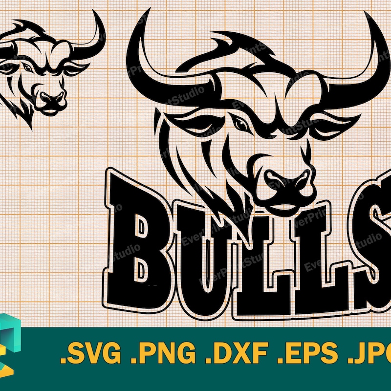 Bulls Logo Football - Etsy UK