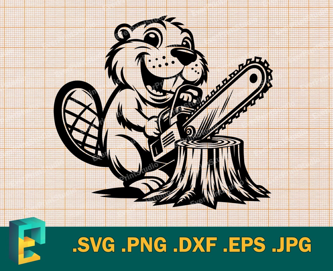 Beaver SVG - Cricut and Silhouette | Vector Funny Beaver Cut File ...