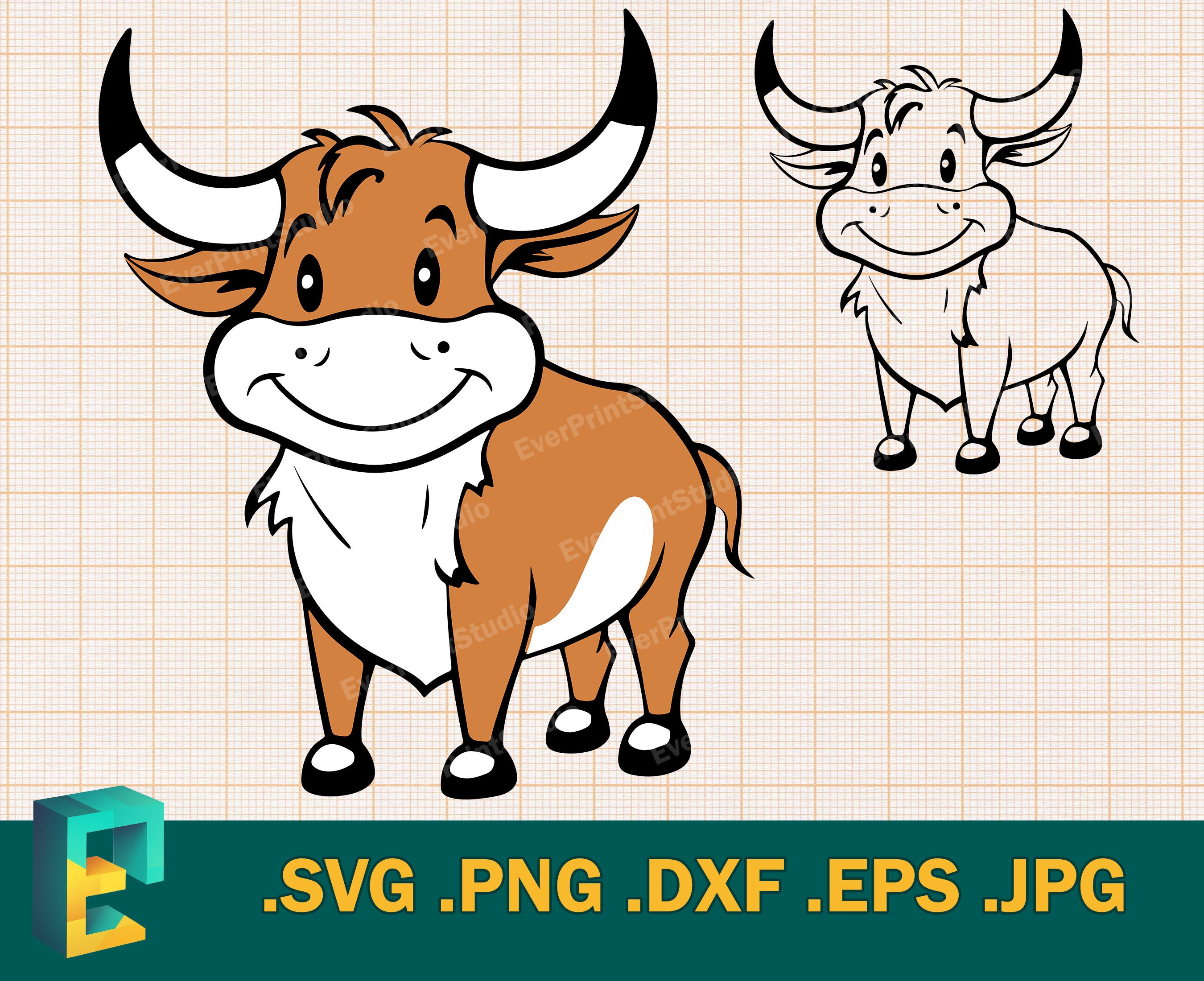 Cute Bull Layered SVG Cricut Cute Cow Svg Baby Bull Body - Etsy