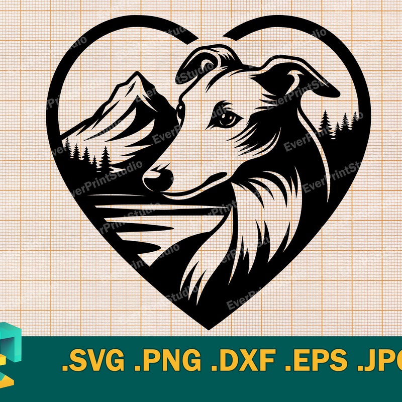 Dog Clip Art Whippet - Etsy