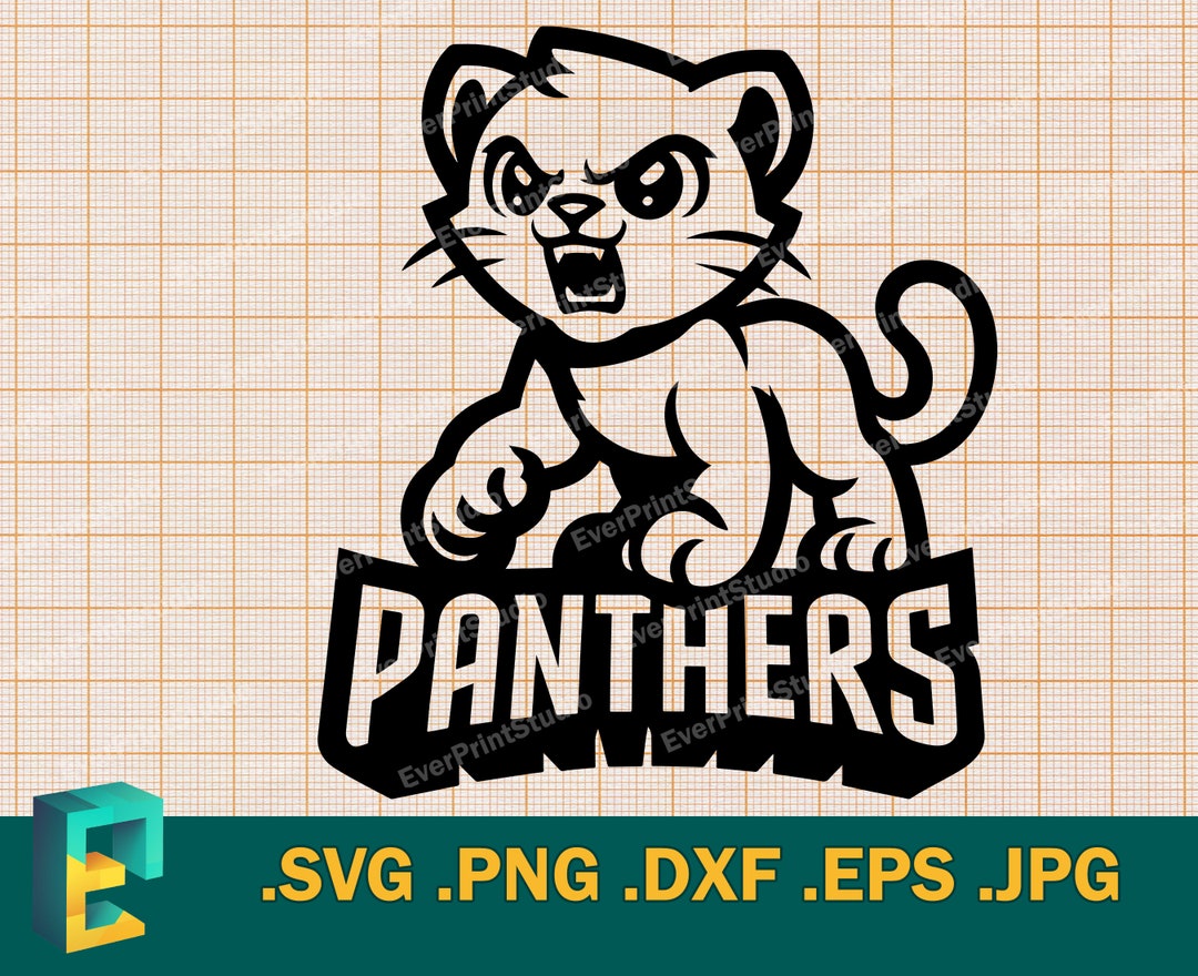 Baby Panthers SVG - Cricut, Silhouette Cut File | Kids Sport Team Shirt ...