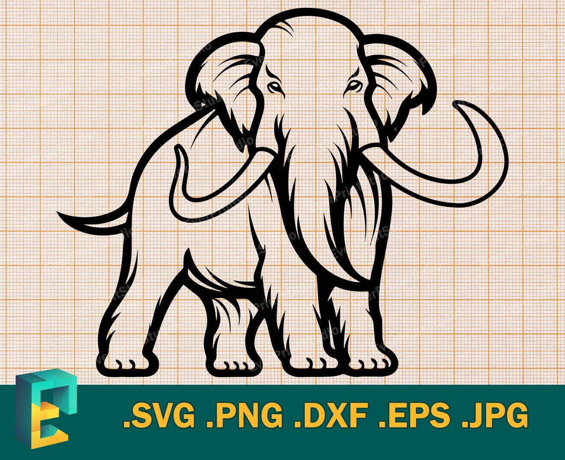 Woolly Mammoth SVG Cricut & Silhouette Mammoth Vector Cut - Etsy