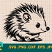 Baby Hedgehog SVG - Cricut, Silhouette Template | Vector Cute Hedgehog ...