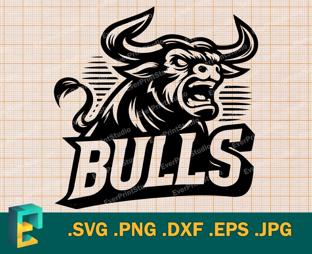 Bulls SVG - Cricut, Silhouette | Football SVG, Bulls Team T-shirt ...