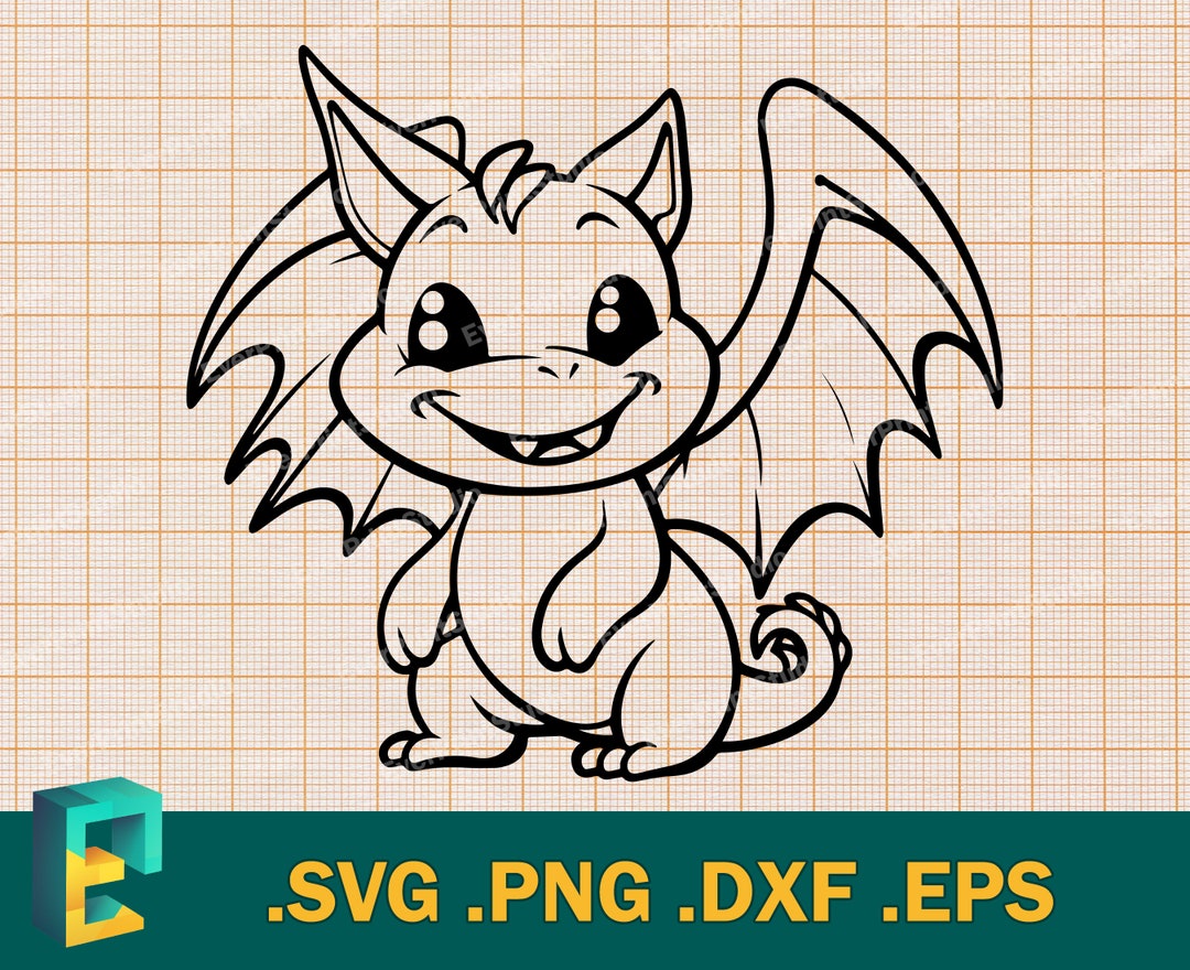 Dragon SVG - Cut File for Cricut and Silhouette | Printable Baby Dragon ...
