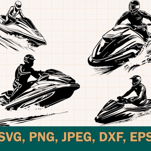 Wave Runner Clipart - Etsy