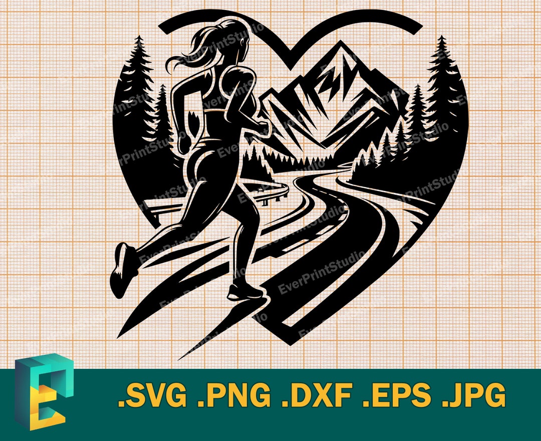 Running Woman SVG - Cricut, Silhouette | Vector Running Female Svg ...