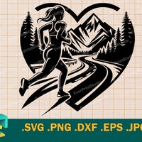 Running Silhouette SVG Bundle: Runner Clipart, Print (digital Download ...