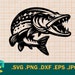 Pike Fish SVG - Cricut, Silhouette | Vector Pike Fish Cut File ...
