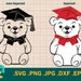 Teddy Bear in Graduation Cap SVG | Teddy Bear Graduate 2023 SVG ...