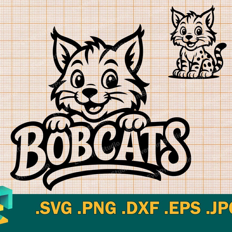 Bobcat Cute Dxf - Etsy