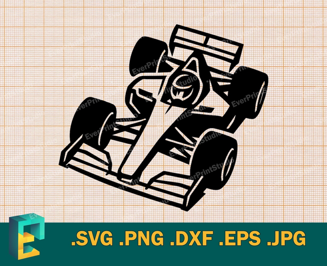 Formula 1 SVG - Cricut, Silhouette | Vector Formula-1 Cut File ...