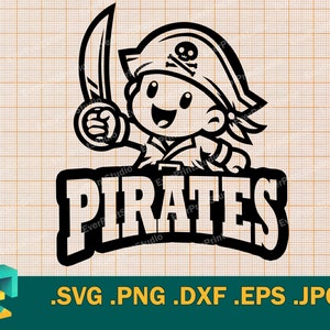 Pirates SVG - Cricut, Silhouette | Pirates Kids Sports Team Shirt ...