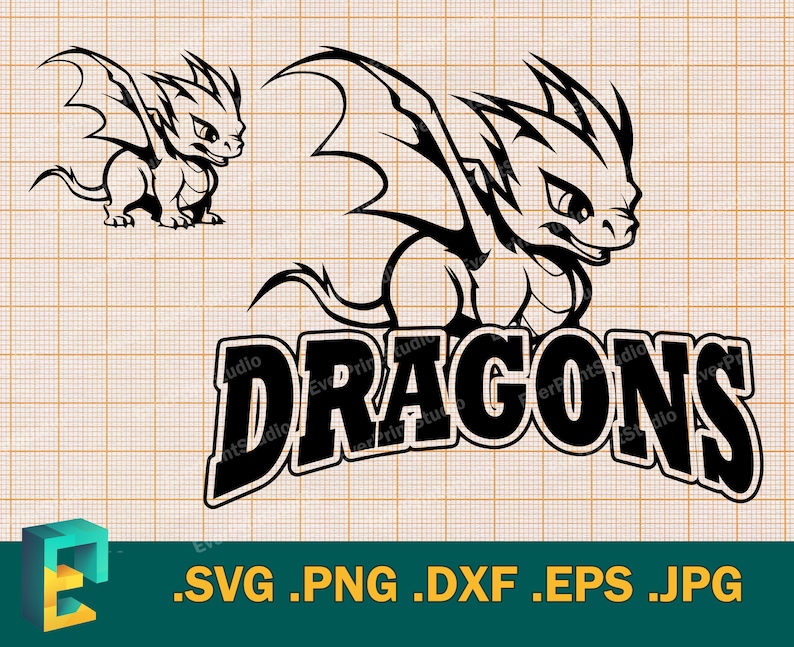 Dragons SVG - Cricut, Silhouette Cut File | Little Dragons Kids Team ...