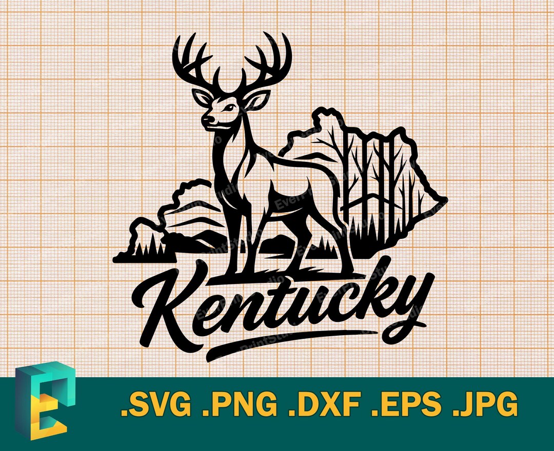 Kentucky SVG - Cricut, Silhouette | Vector Kentucky State USA Cut File ...
